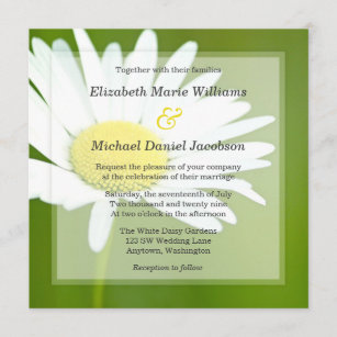 Daisy Wedding Invitations - 100% Satisfaction Guaranteed! | Zazzle