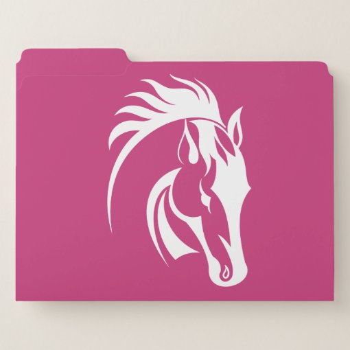 Beautiful White Horses Design File Folders Set | Zazzle