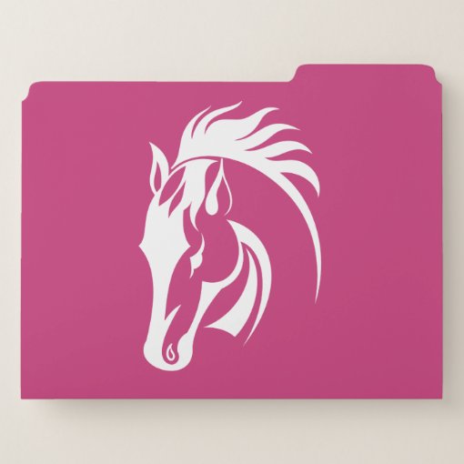 Beautiful White Horses Design File Folders Set | Zazzle