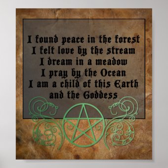 Beautiful Wiccan poem Poster | Zazzle