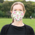 Beautiful wild pink flower summer floral pattern adult cloth face mask ...