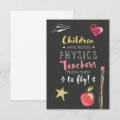 Beautiful Wings Quote - Physics Teachers Thank You Card | Zazzle