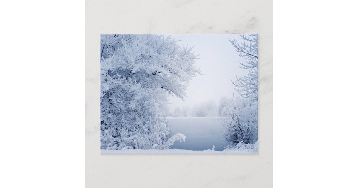 Beautiful winter landscape postcard | Zazzle