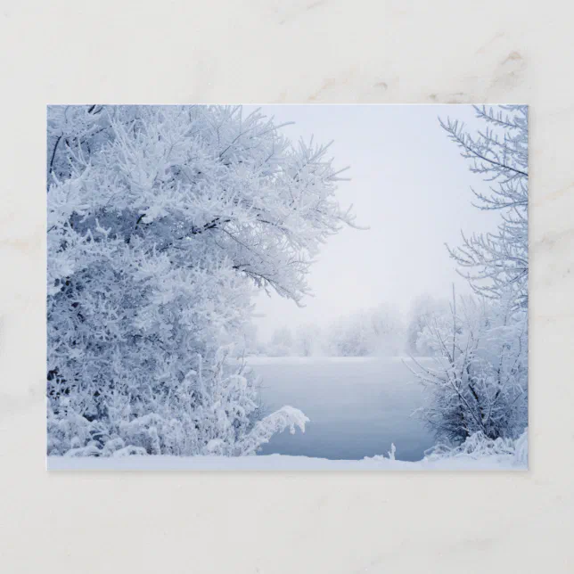 Beautiful winter landscape postcard | Zazzle