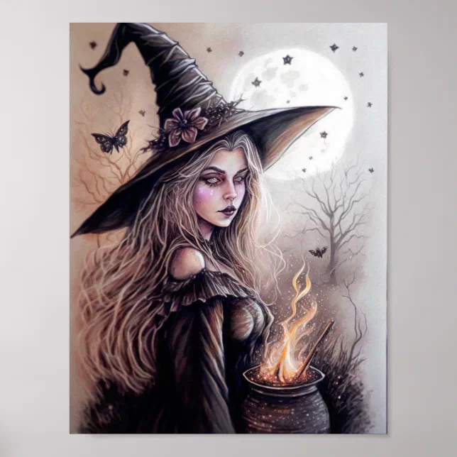 Beautiful Witch Poster | Zazzle