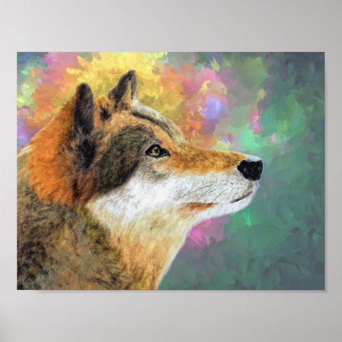 Beautiful Wolf Poster | Zazzle.com
