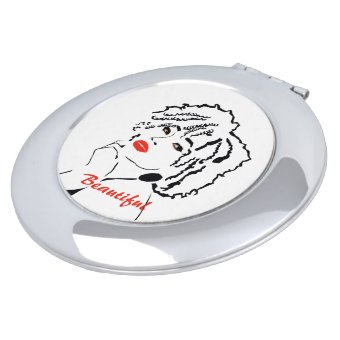 "Beautiful Woman" Compact Mirror | Zazzle