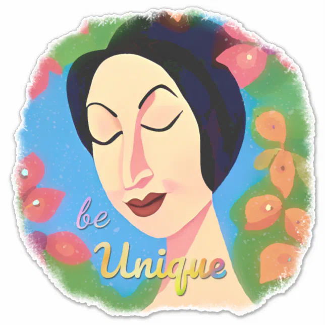 Beautiful Woman Inspirational Quote Sticker | Zazzle