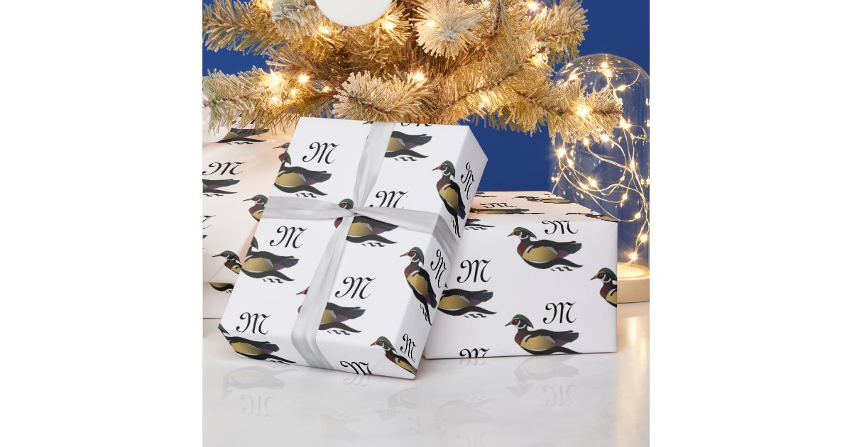 Beautiful Wood Duck Swimming Wrapping Paper | Zazzle