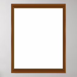 Beautiful Wood Frame Spectacular Amazing Blank Poster | Zazzle