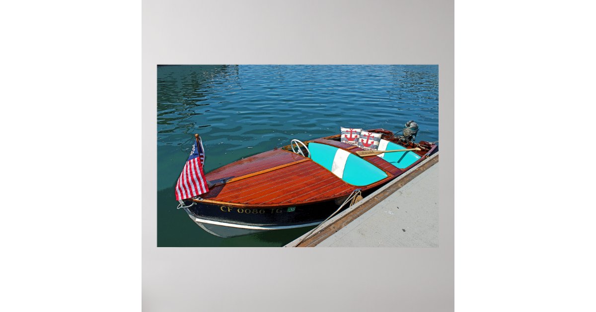 Beautiful Wooden Boat Poster! Poster | Zazzle