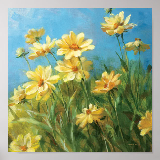 Beautiful Yellow Daisies Poster | Zazzle