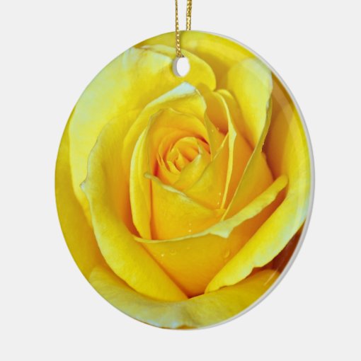 Beautiful yellow rose christmas ornament | Zazzle