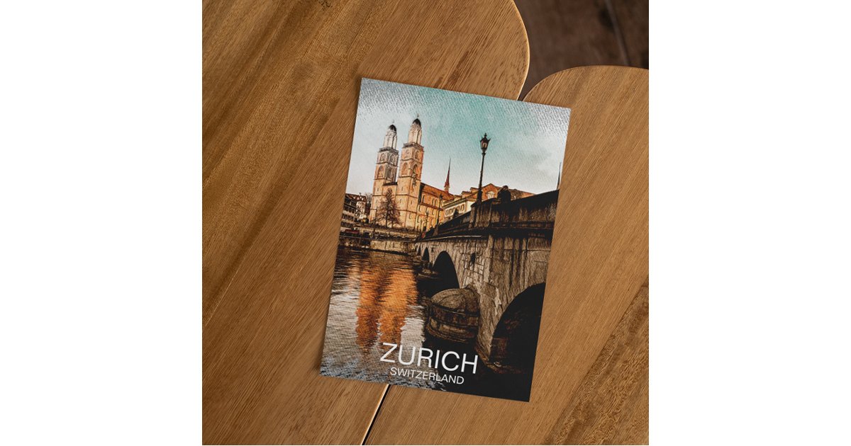 Beautiful Zurich Switzerland City View Postcard | Zazzle