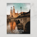 Beautiful Zurich Switzerland City View Postcard | Zazzle