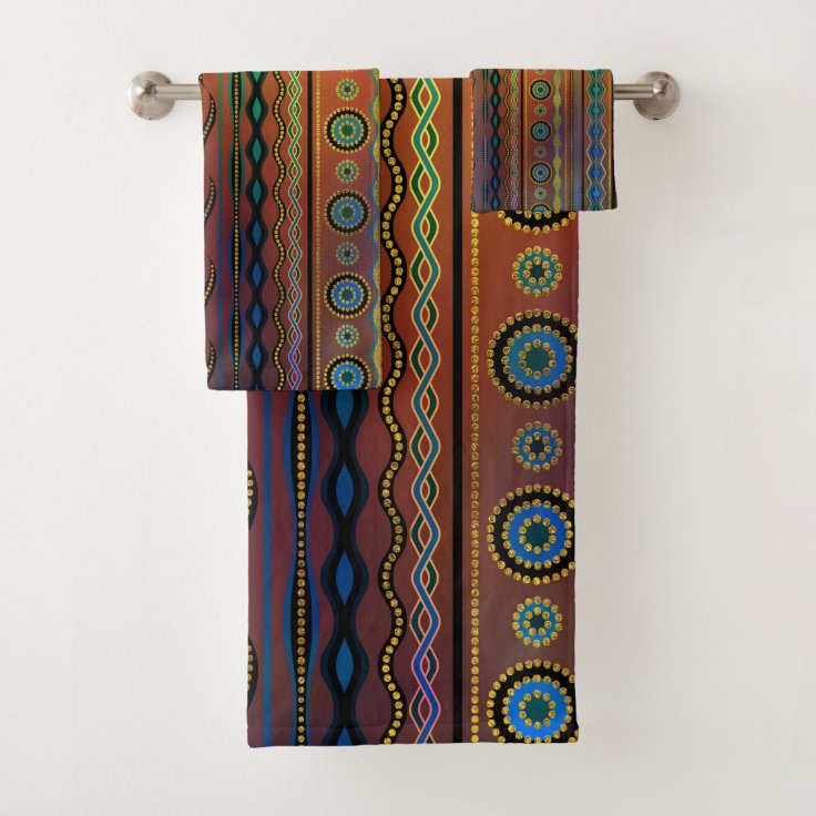 Beautuful Translucent Tribal Pattern Bath Towel Set | Zazzle