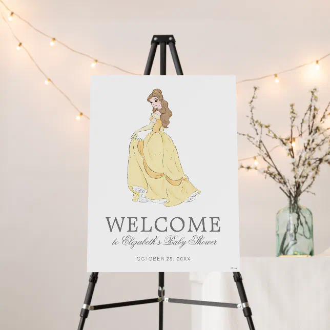 Beauty and the Beast Baby Shower Welcome Sign | Zazzle