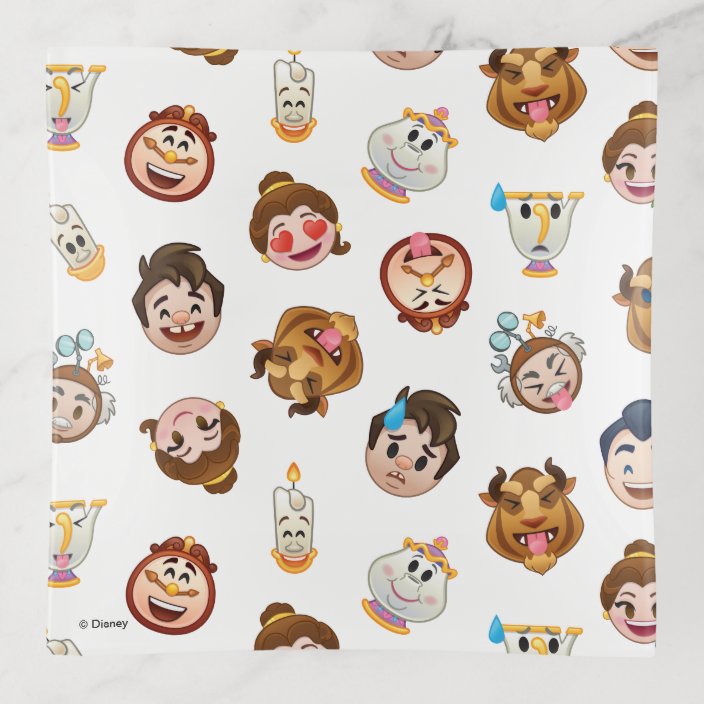 Beauty and the Beast Emoji | Character Pattern Trinket Tray | Zazzle.com