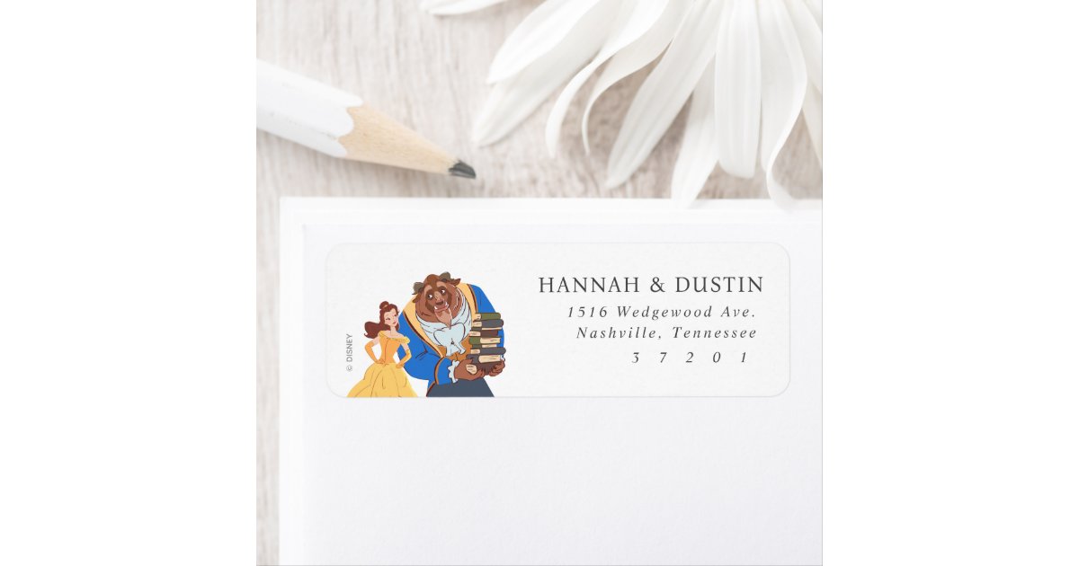 Beauty and the Beast Fairytale Wedding Label | Zazzle