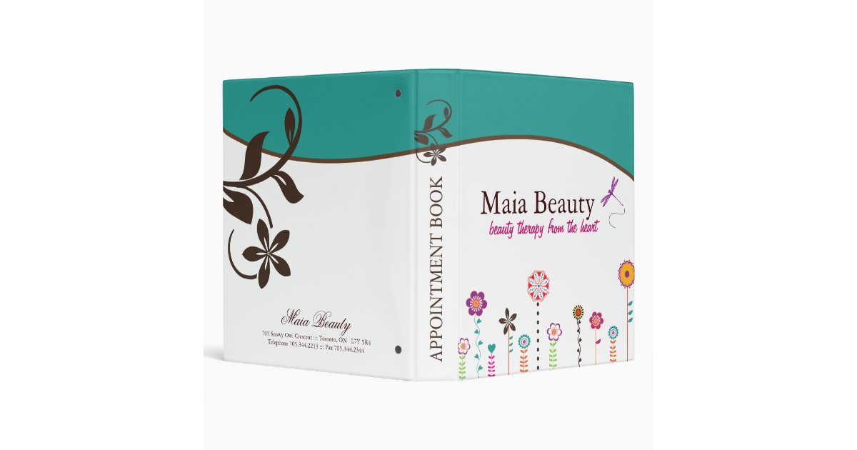 Beauty Appointment Book Binder | Zazzle