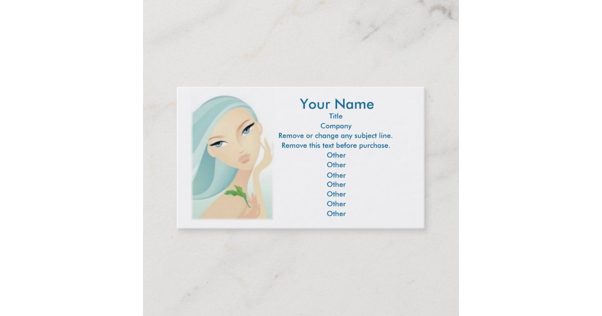 Beauty Business Card custom template | Zazzle