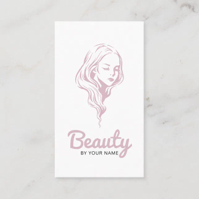 Beauty Business Card with Girl Face | Zazzle