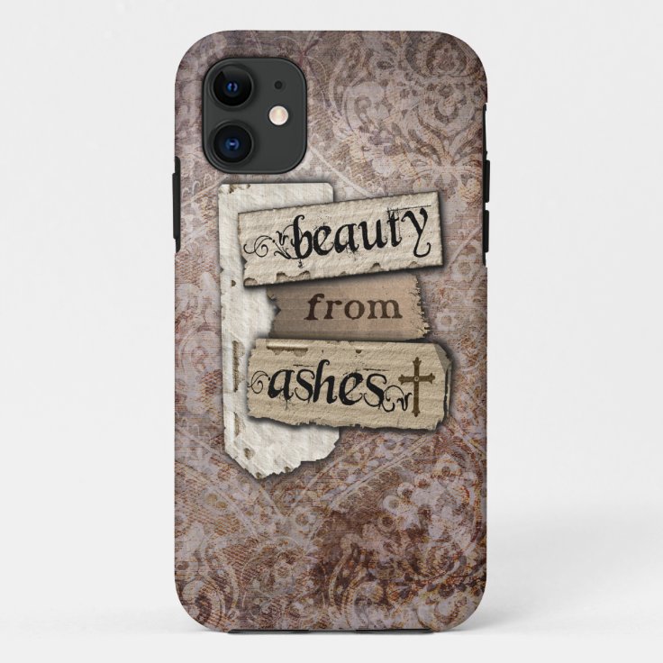 Beauty From Ashes Christian Damask Inspirational Case-Mate iPhone Case ...