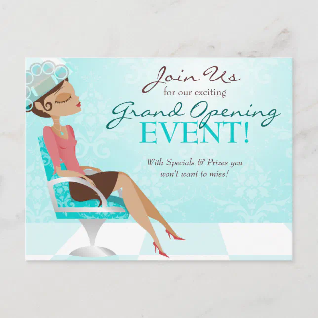 Beauty Goddess Salon Grand Opening Invitation Postcard | Zazzle