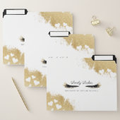 Beauty Gold Dusted Mascara Eye Lashes Luxurious File Folder | Zazzle