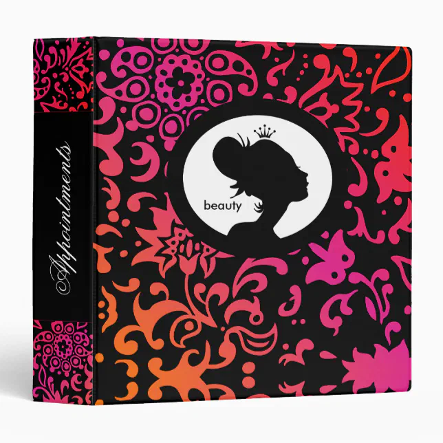 Beauty Hair Salon Appointment Book Crown Binder | Zazzle