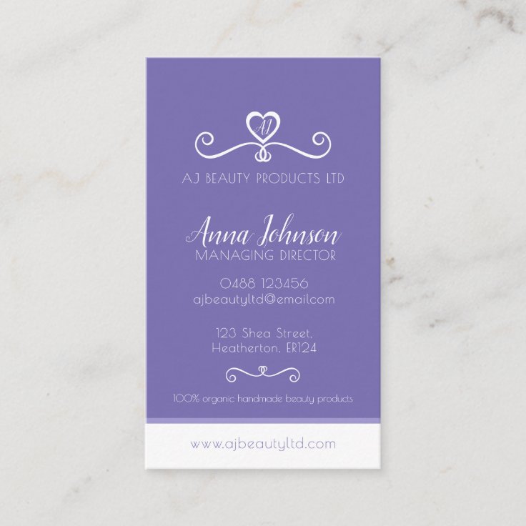 Beauty health or cosmetics company photo custom business card | Zazzle