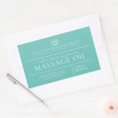 Beauty massage oil aqua product ingredient label | Zazzle