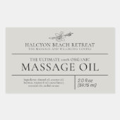 Beauty massage oil gray product ingredient label | Zazzle
