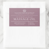 Beauty massage oil pink product ingredient label | Zazzle