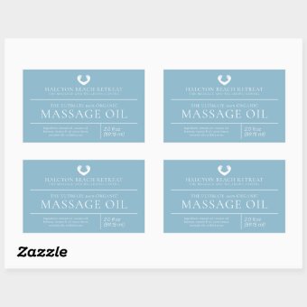Beauty massage oil product ingredient label | Zazzle