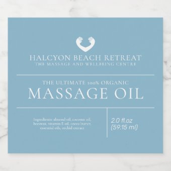 Beauty massage oil product ingredients label | Zazzle