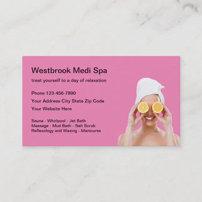 Beauty Medi Spa Stylish Business Card | Zazzle