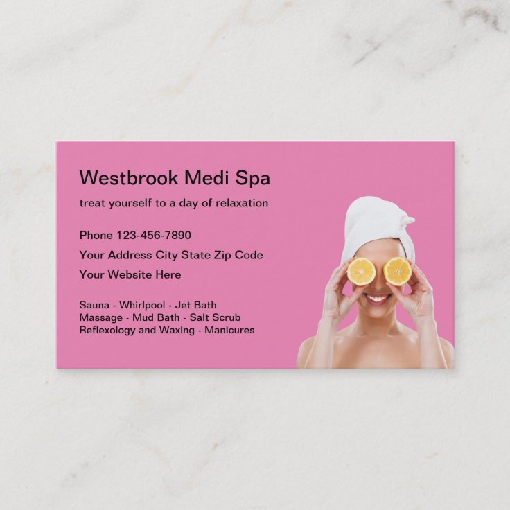 Beauty Medi Spa Stylish Business Card | Zazzle