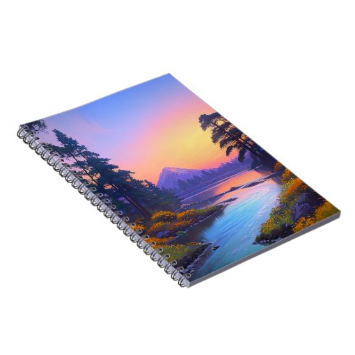 Beauty of an Evening Scene Along the River Notebook | Zazzle