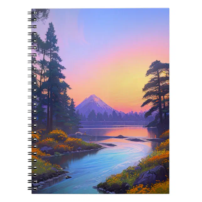 Beauty of an Evening Scene Along the River Notebook | Zazzle