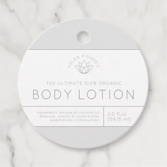 Beauty product ingredients mono lotus label | Zazzle