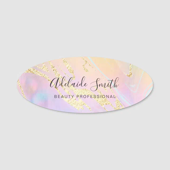 Beauty professional name tag | Zazzle