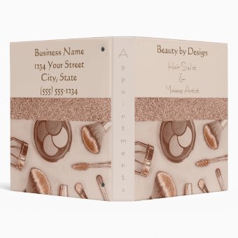 Beauty Salon and Makeup Artist Appointment Binder | Zazzle