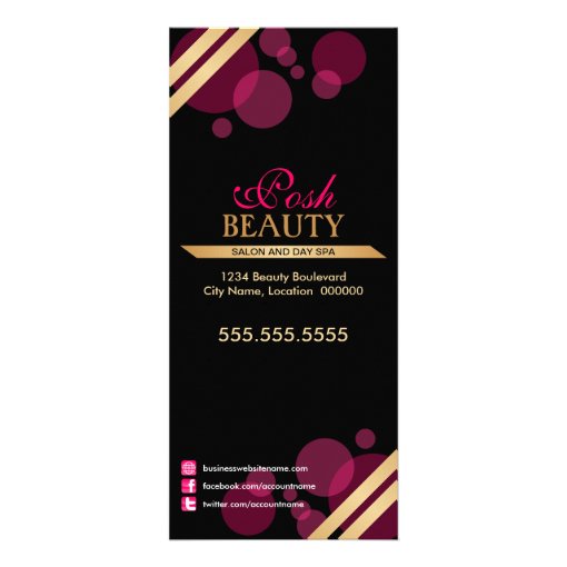 Beauty Salon Business Product and Services Rack Card | Zazzle