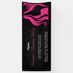 Beauty Salon (deep pink) Banner | Zazzle