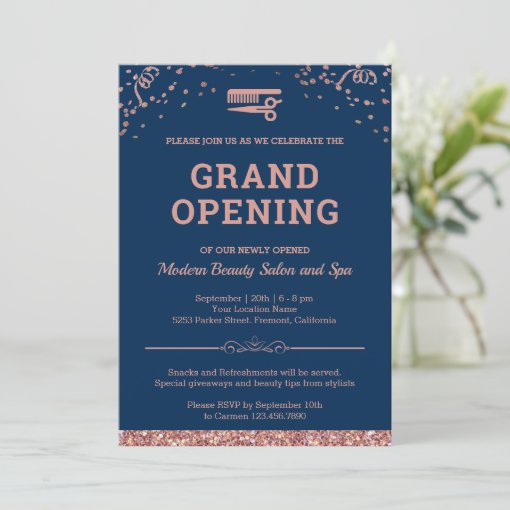 Beauty Salon Grand Opening Invitation | Zazzle