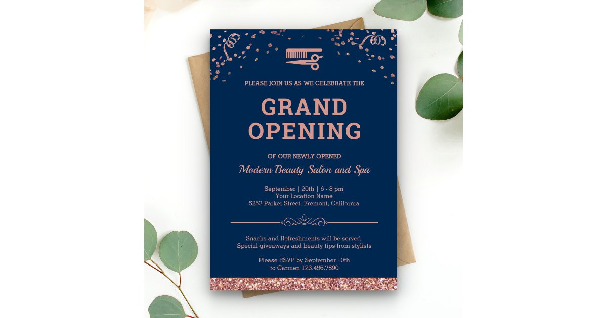 Beauty Salon Grand Opening Invitation | Zazzle