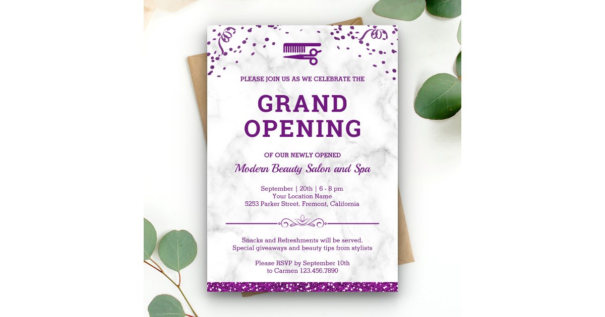 Beauty Salon Grand Opening Invitation | Zazzle