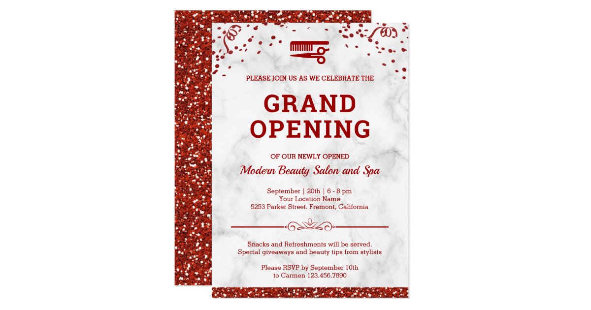 Beauty Salon Grand Opening Invitation | Zazzle.com