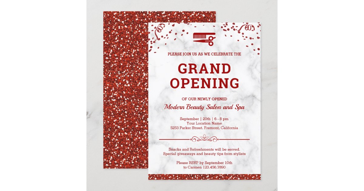 Beauty Salon Grand Opening Invitation | Zazzle